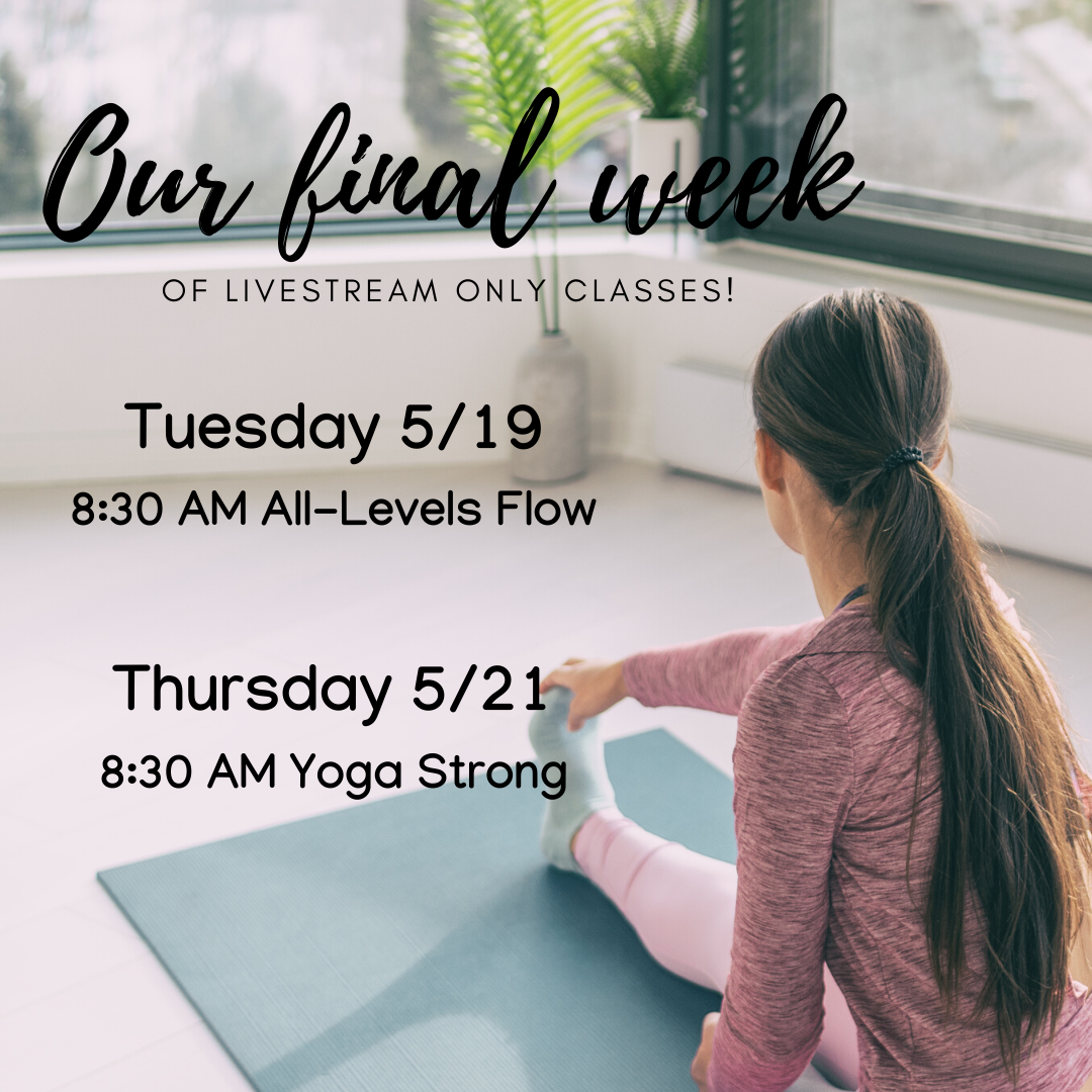Livestream Schedule May 18 | Woven Yoga