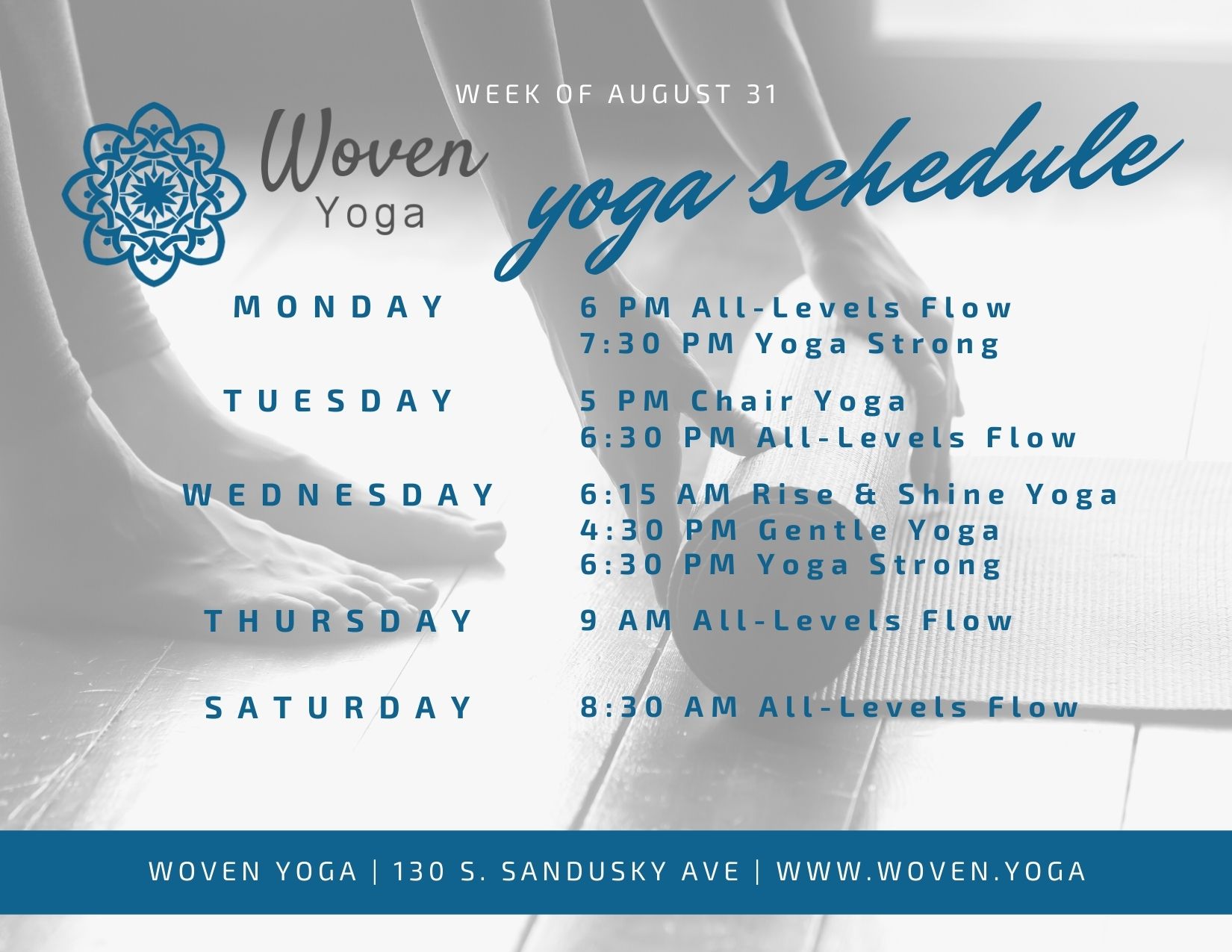 Week of August 31 | Woven Yoga